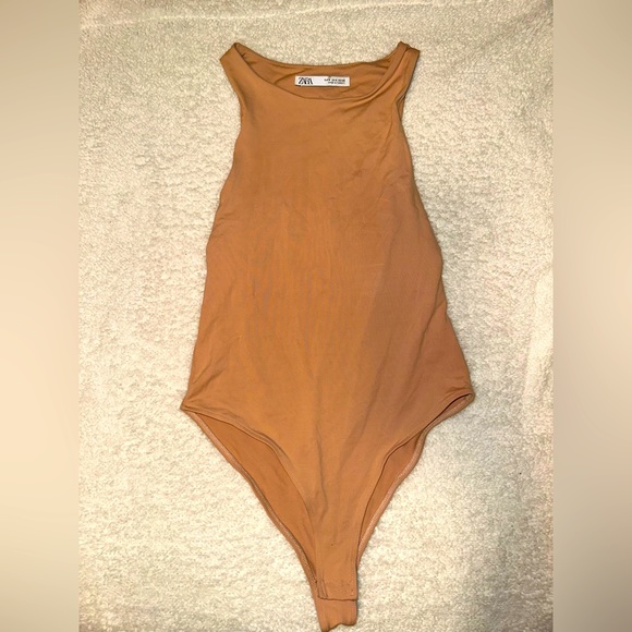 Zara | Tops | Sara Caramel Bodysuit | Poshmark